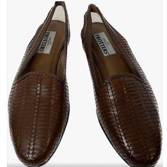 Trotters | Shoes | Trotters Leather Woven Slingback Flats | Poshmark